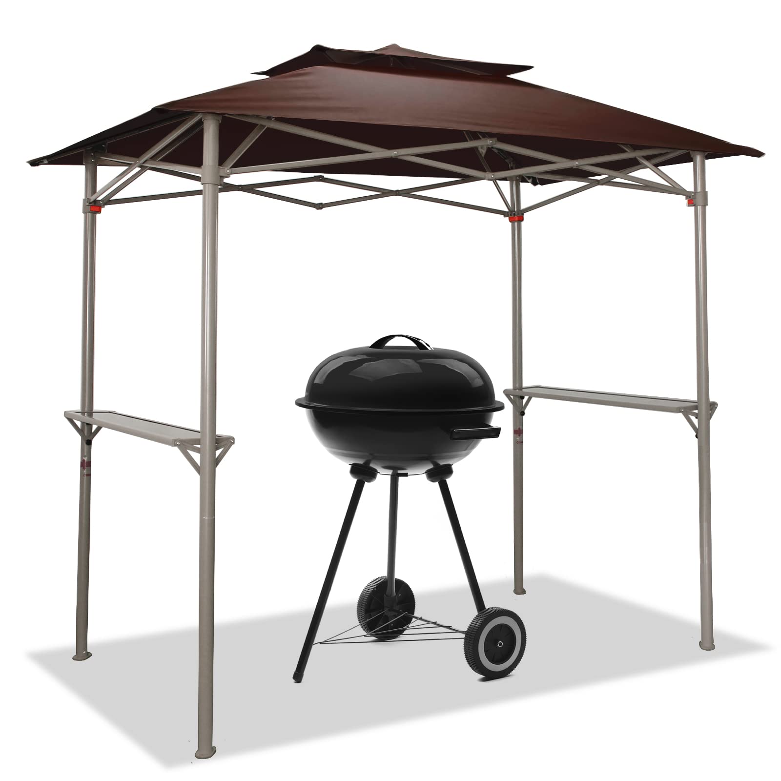 Crown Shades 8x5 Grill Gazebo - Pop Up BBQ Canopy with Vented Top ...