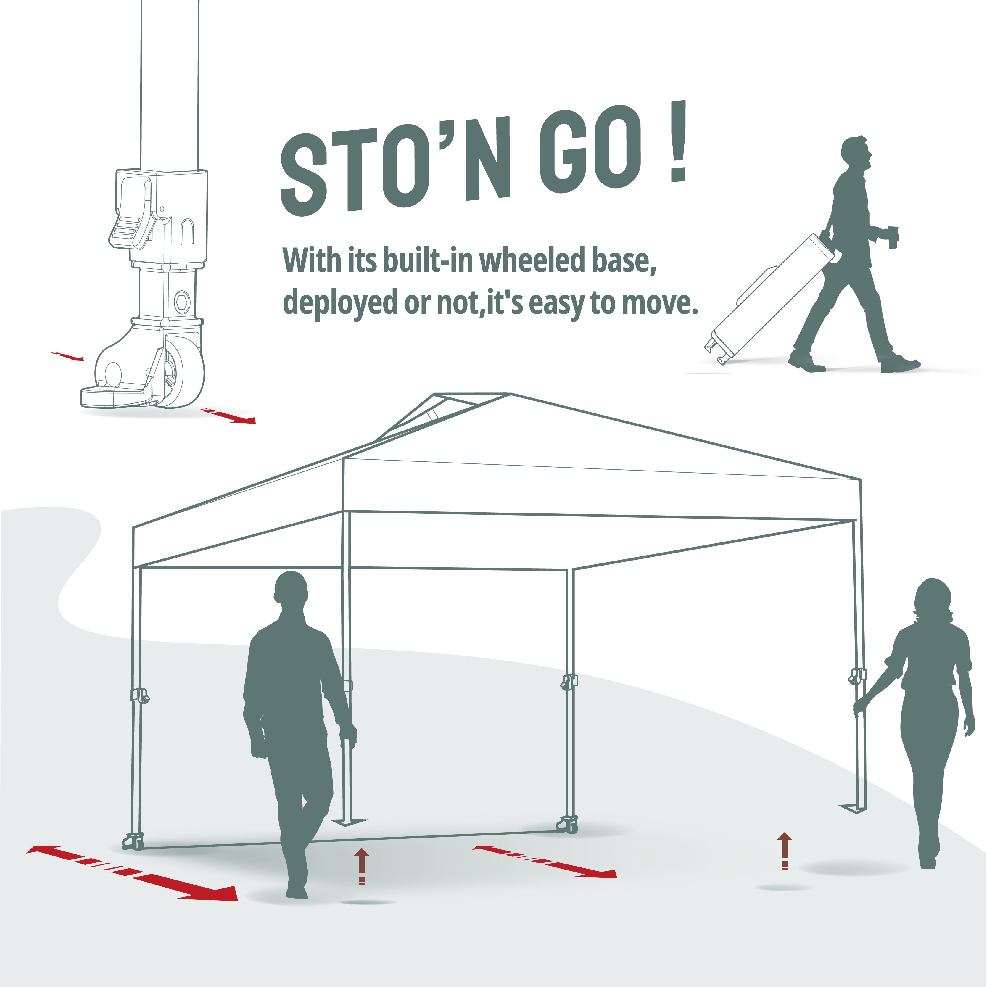 CROWN SHADES 12'x12' Pop Up Canopy with 1 Sidewall – Crown Shades ...