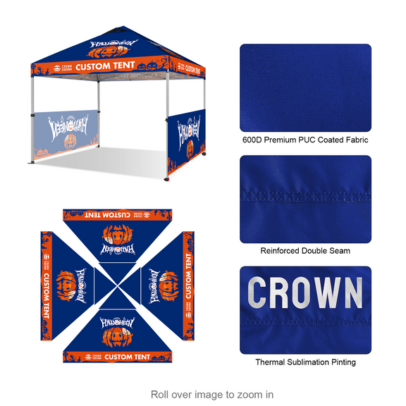 Custom 10x10 Pop Up Canopy for Halloween Decorations & Events – Crown ...